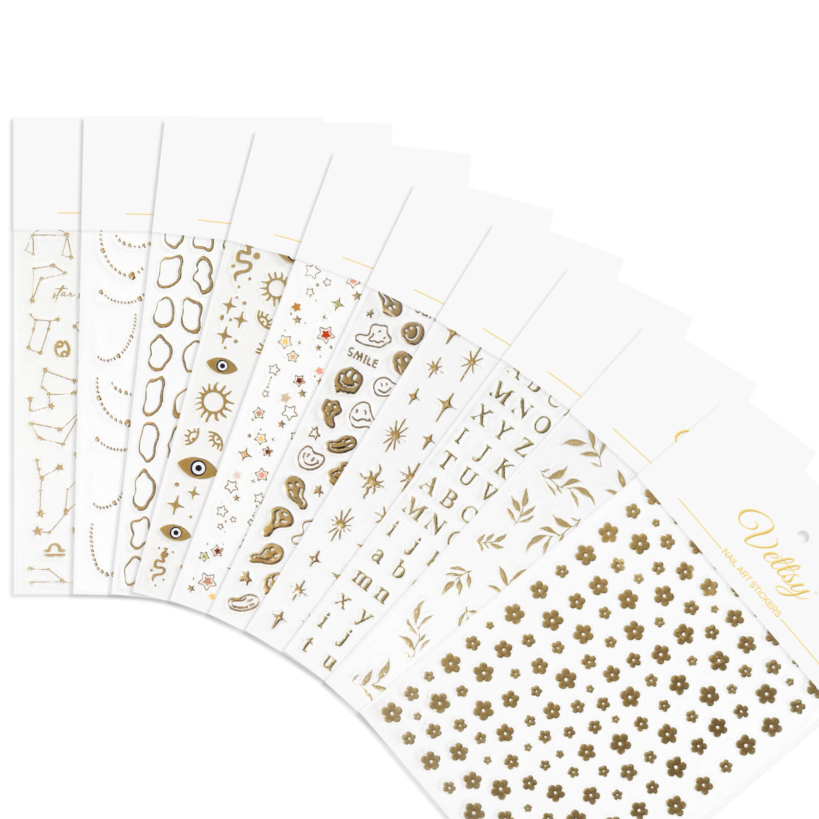 Golden Nail Decals Self-adhesive Nail Art Stickers-Gold Art – Vettsy