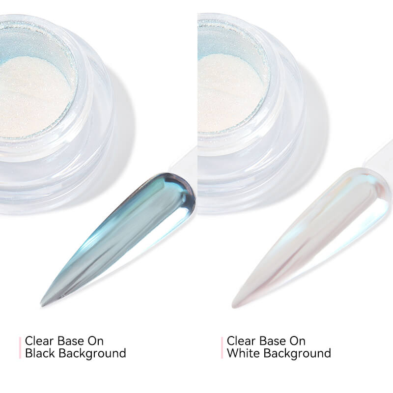 Moonlight Nail Art Chrome Powder-Blue Metallic Mirror Effect Pigment – Vettsy