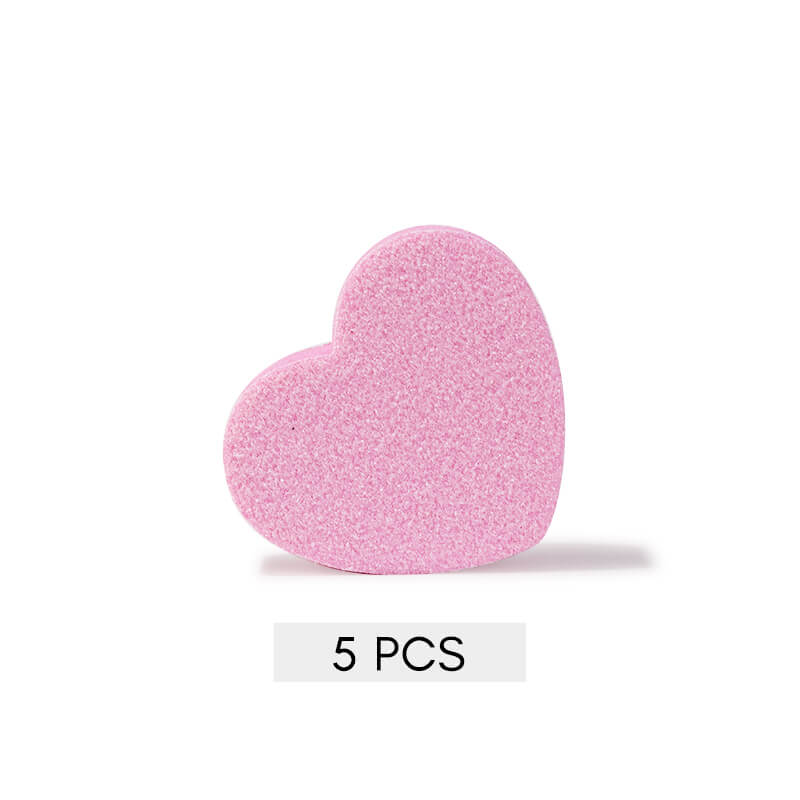 Double Sided Sponge Pink Mini Heart Nail Buffer-100/180 – Vettsy