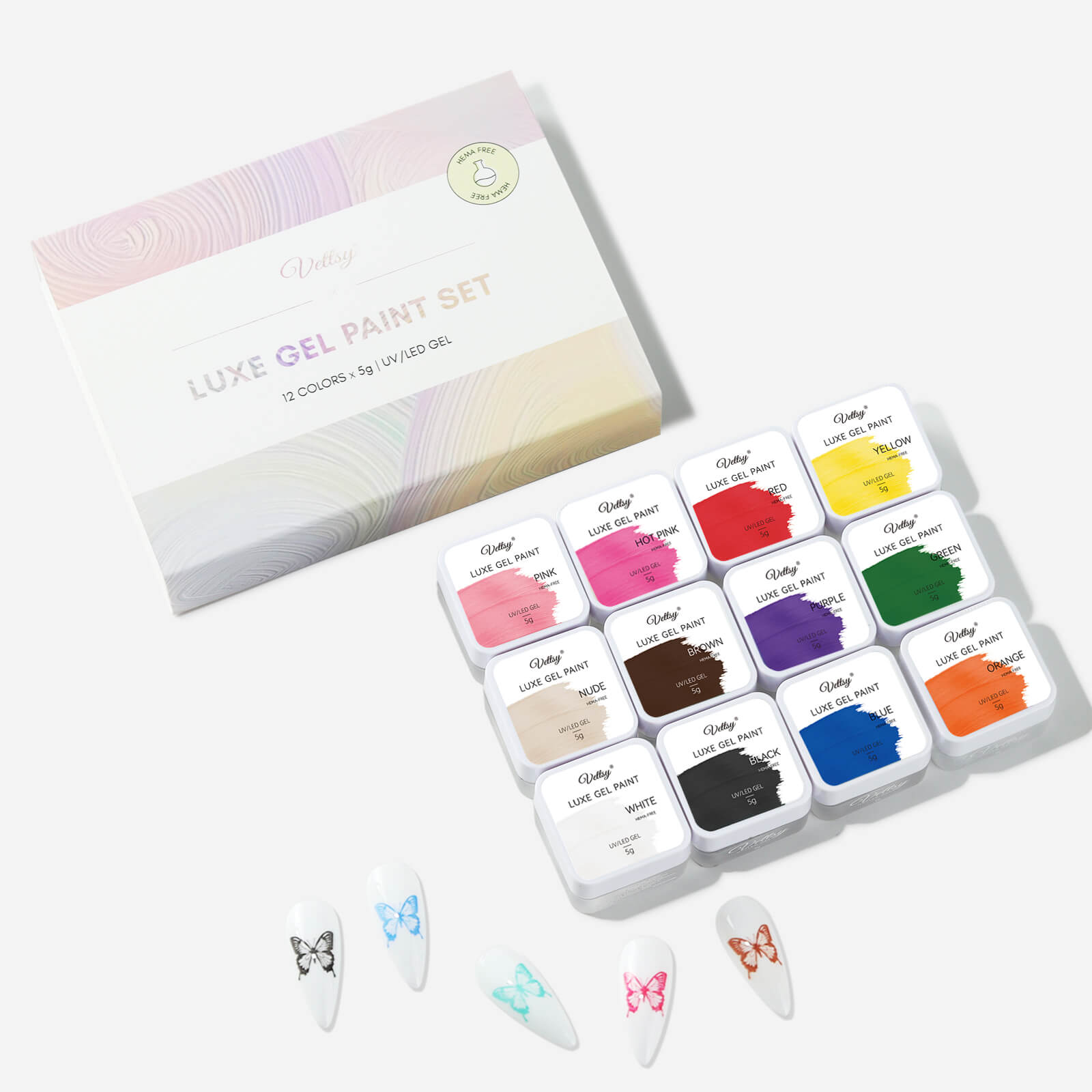 Hema Free 5 in 1 Painting Gel Nail Polish Luxe Gel Paint Set – Vettsy