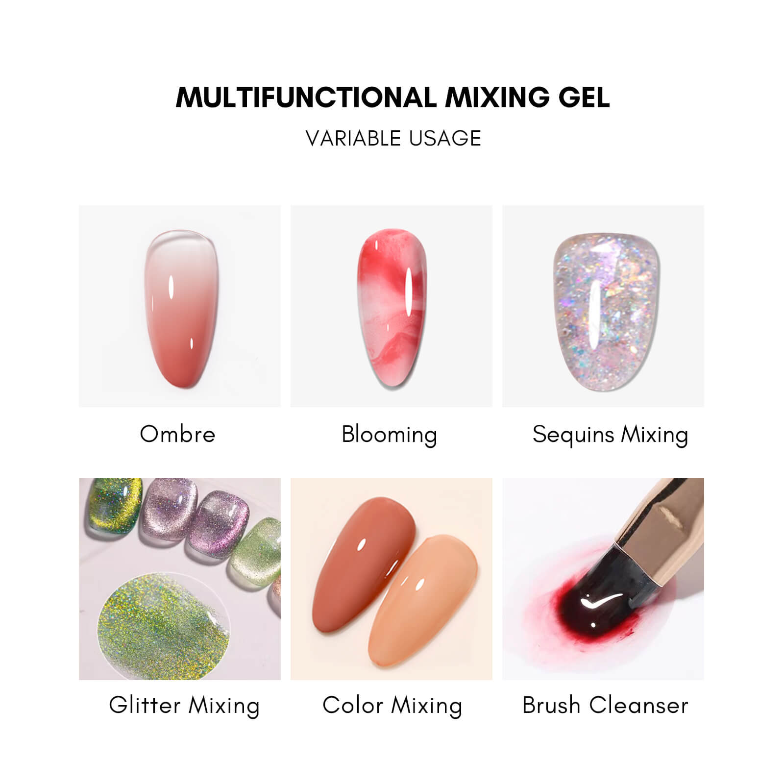 Multi Functional Soak Off Diy Gel Polish Essential Clear Mixing Gel ...