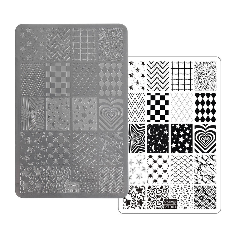 Vettsy Nail Art Stamping Plate-Remix