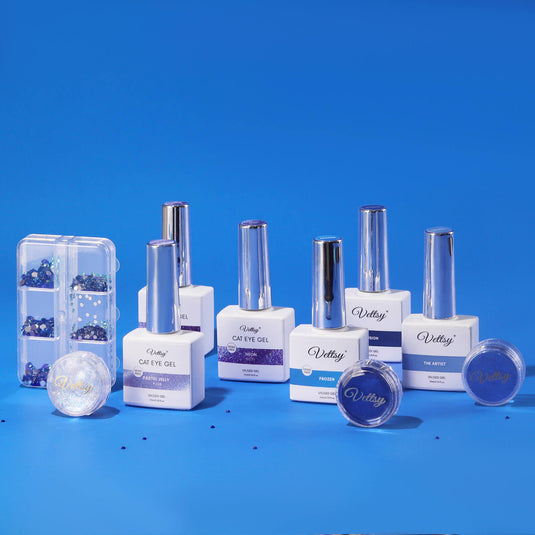 Nail Art Products Gel Polishes All Dark Blue Color Set-Blue Desire – Vettsy