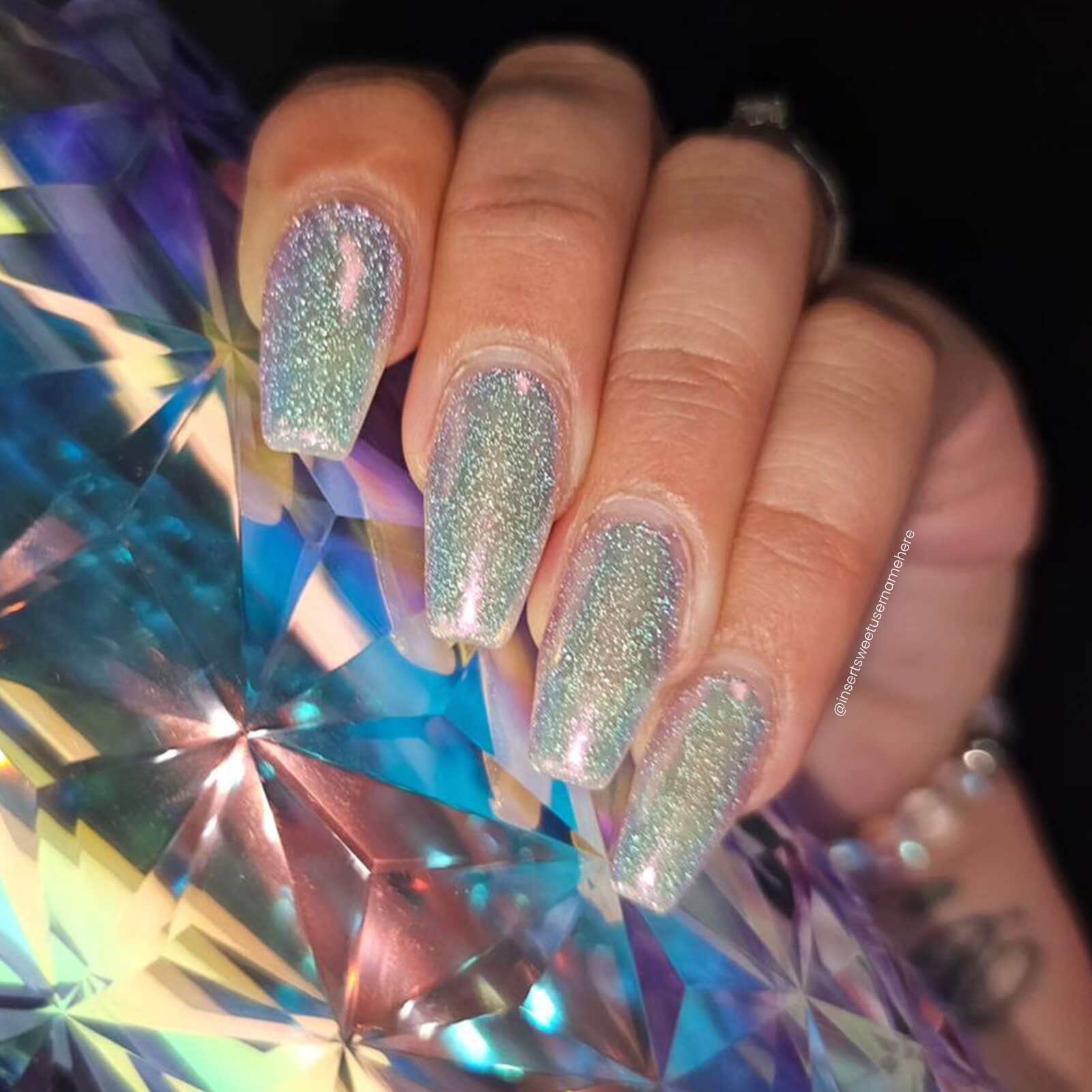 Reflective Glitter Nail Trend Set Shiny Chrome Nail Art Kit – Vettsy