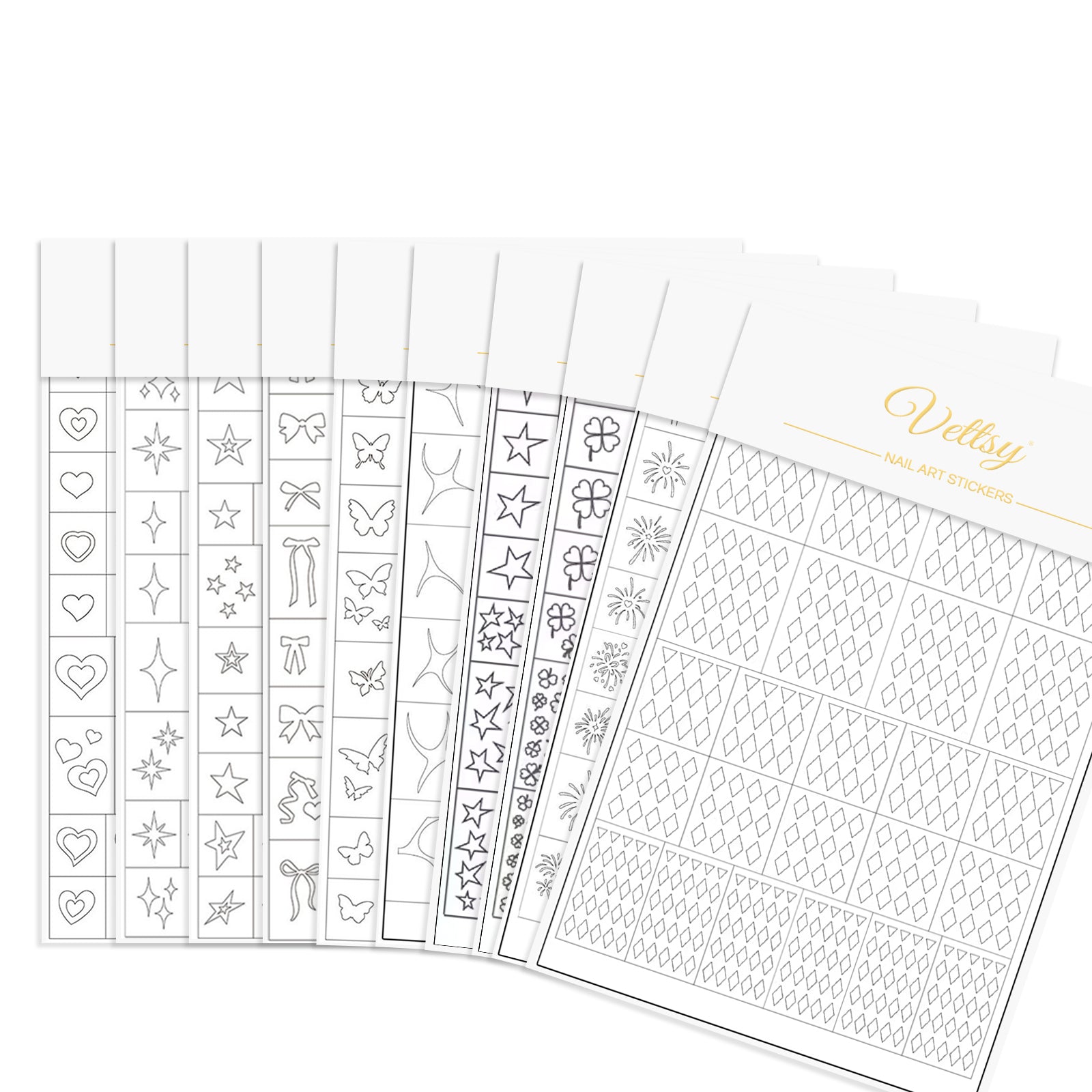 Transparent Hollow-Out Nail Stencils|Easy Airbrush & Gel Art Guides (22 ...